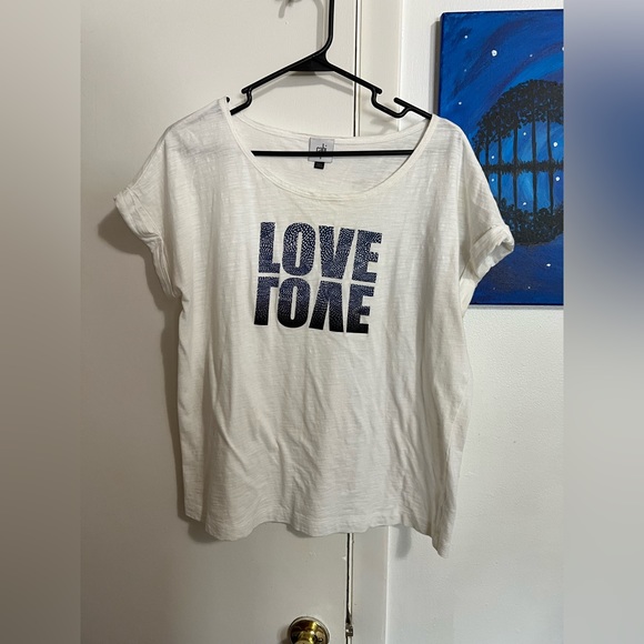 CAbi | Tops | Cabi Love Tee Size Small Spring 22 Style 5924 White ...